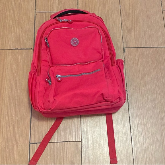 Bags | Nwot Big Pink Backpack W Laptop Pocket | Poshmark